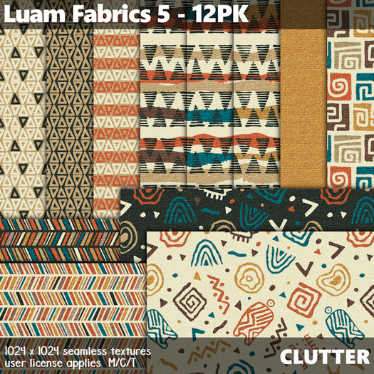 Second Life Marketplace - Clutter - Luam Fabrics 5 - 12PK
